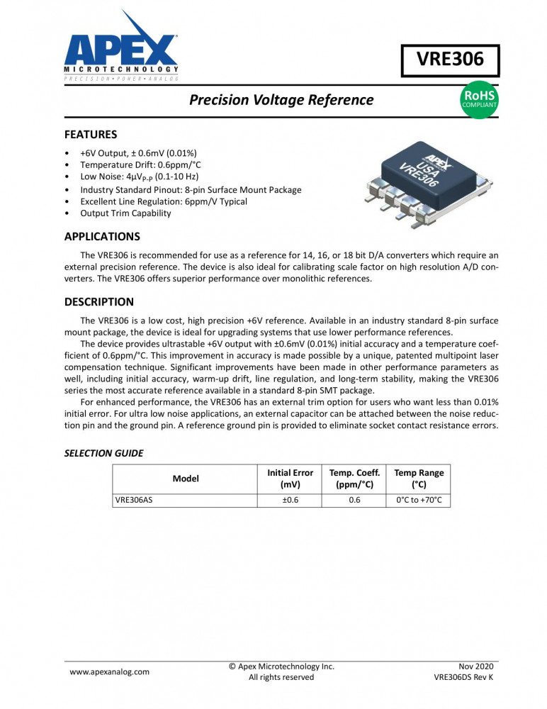 VRE306 technical document page 1