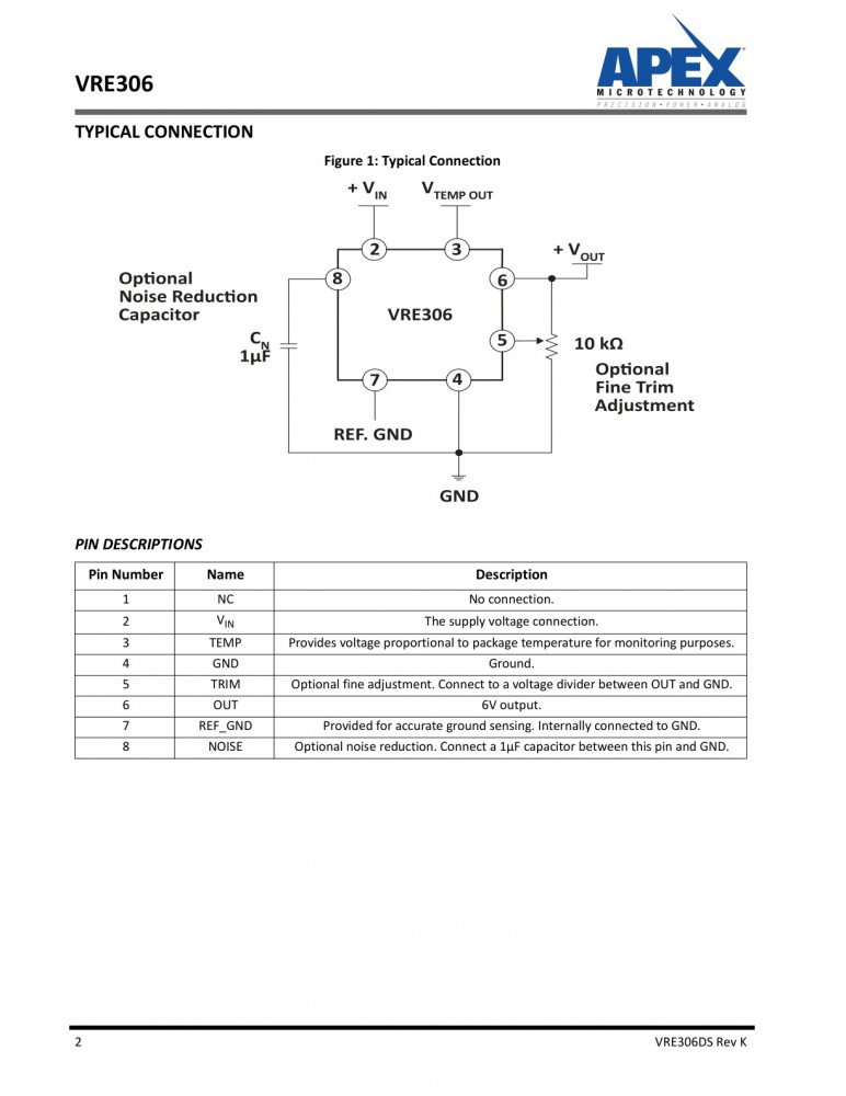 VRE306 technical document page 2