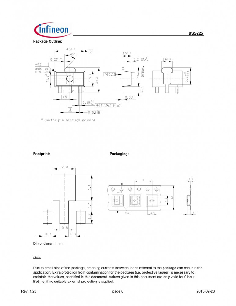 BSS225H6327 technical document page 8