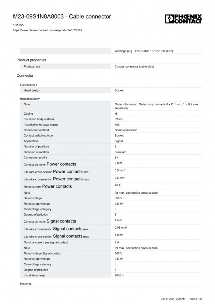 Phoenix Contact 1629222 technical document page 3
