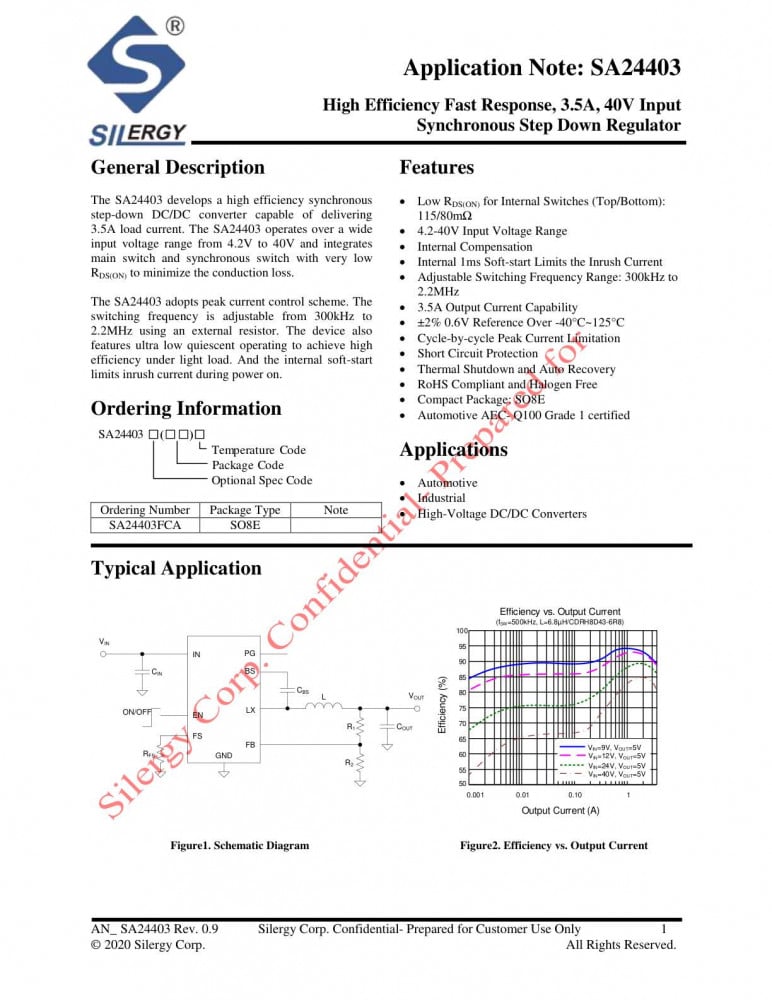 SA24403FCA datasheet page 1