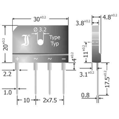 DIOTEC GBI25D Bridge Rectifier for sale