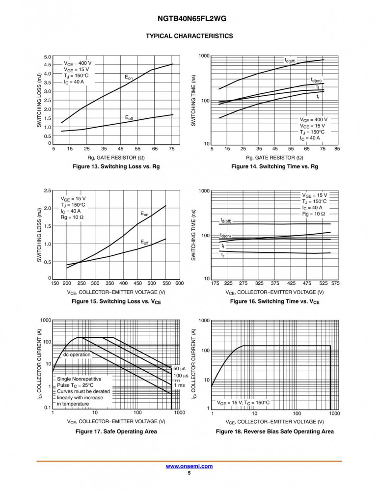 NGTB40N65FL2WG datasheet page 5