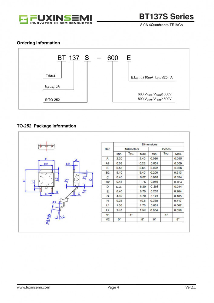 BT137S-800E datasheet page 4
