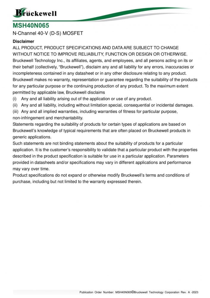 MSH40N065 datasheet page 6