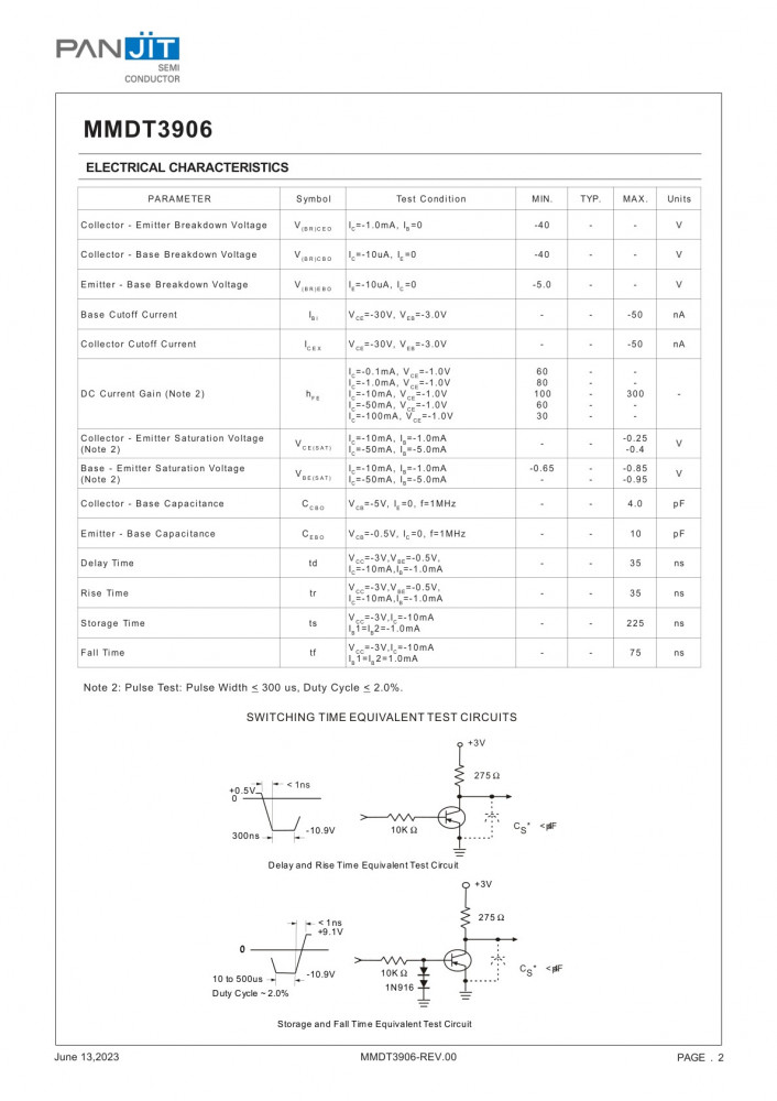 MMDT3906 datasheet page 2