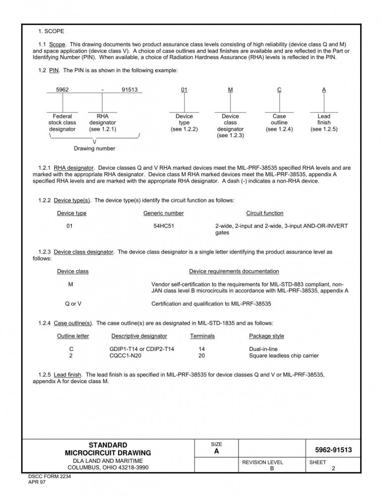 54HC51J/B technical document page 4