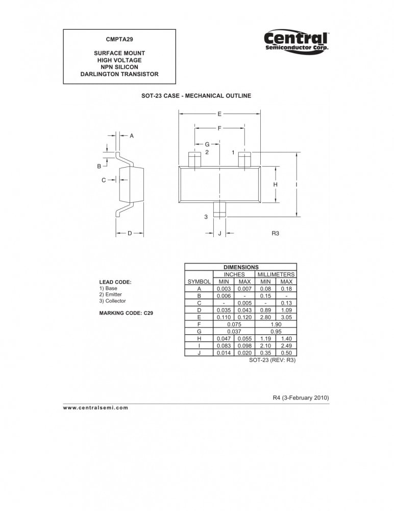 CMPTA29 TR PBFREE datasheet page 2