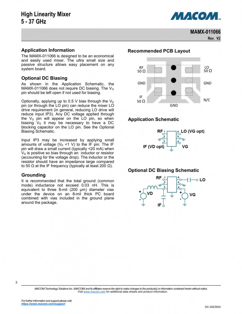 MAMX-011066 datasheet page 3