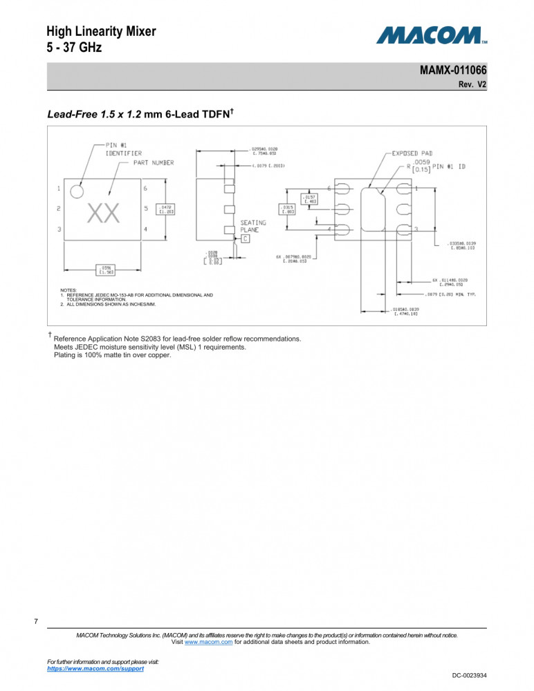 MAMX-011066 datasheet page 7