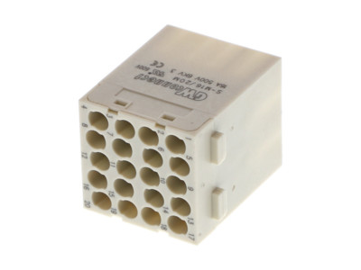 Heavy-Duty Crimp Contact Insert, Female, 12-Pole, 16A, Numbered 25-48, Size 48B «104x62»