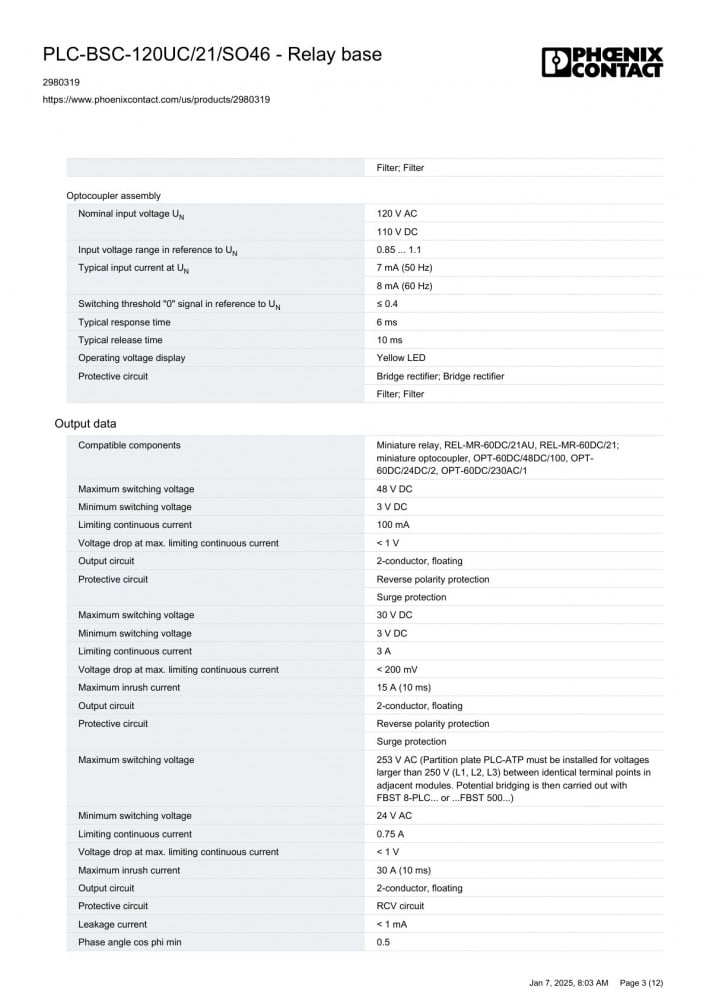 Phoenix Contact 2980319 documentation page 3