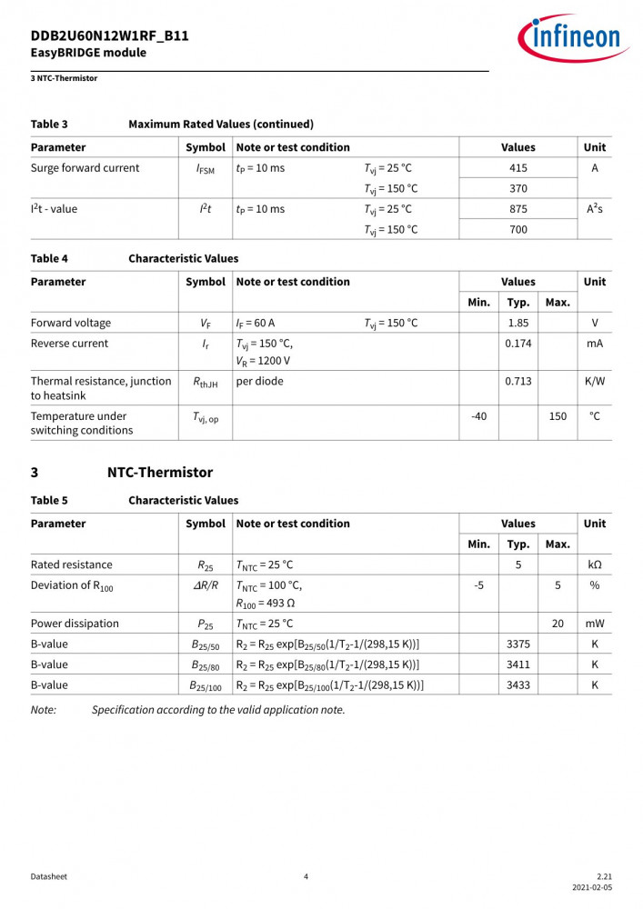 Infineon EasyBRIDGE datasheet page 4
