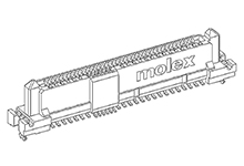 1.27mm Signal Pitch, 0.80mm Signal Pitch, 1.27mm Power Pitch SAS-3/PCIe-3 Receptacle, Vertical, Surface Mount, with Solder Tab, 8.15mm Height, 1.00mm Peg Length, 2.36mm PCB Thickness, 68 Circuits, with Cap, Embossed Tape and Reel, Lead-Free for sale