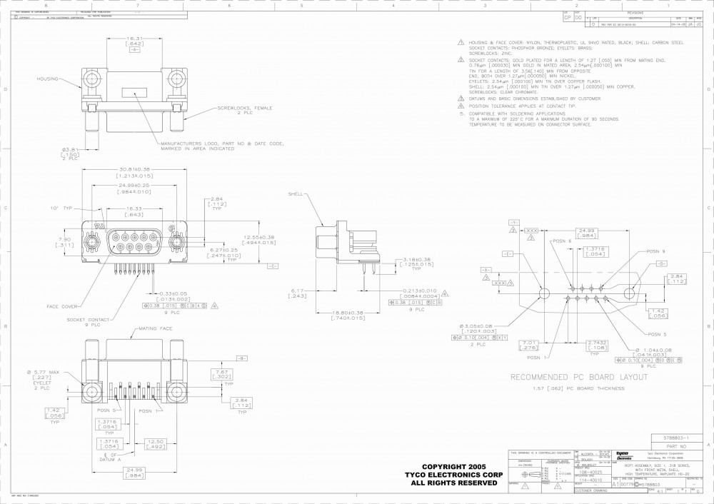 TE Connectivity 5788803-1 technical document page