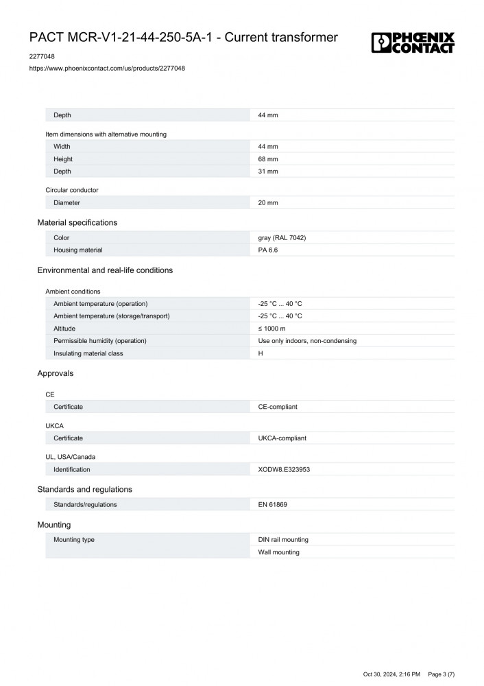 Phoenix Contact 2277048 technical document page 3