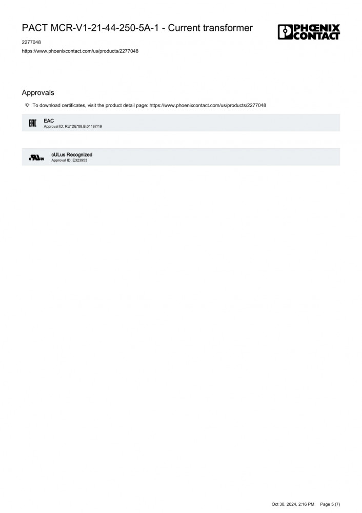 Phoenix Contact 2277048 technical document page 5