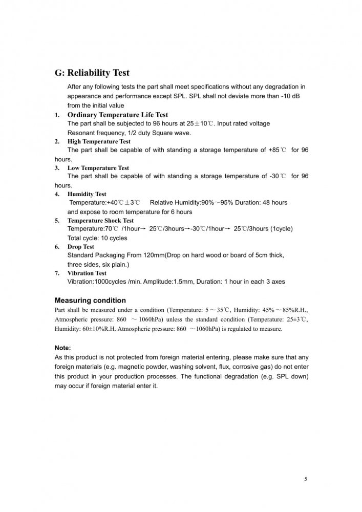 GSC8530RA-16R2700 specification page 5