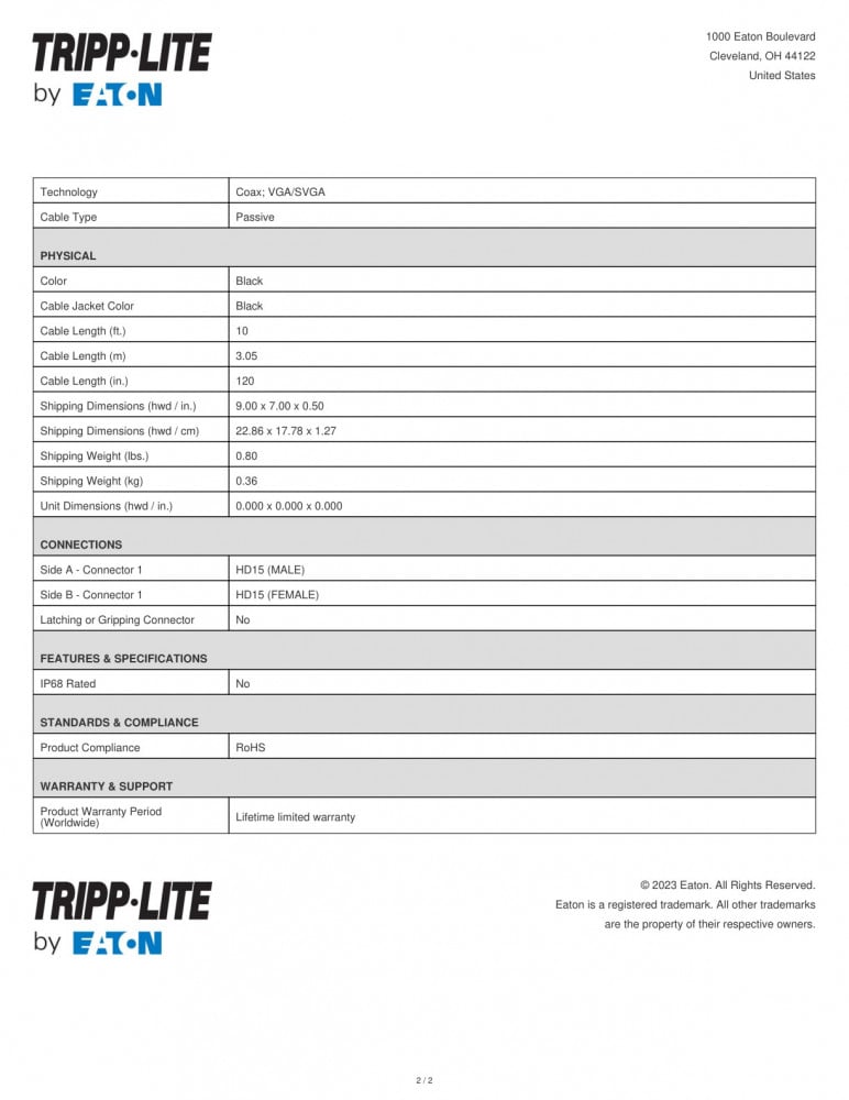 P500-010 technical document page 2