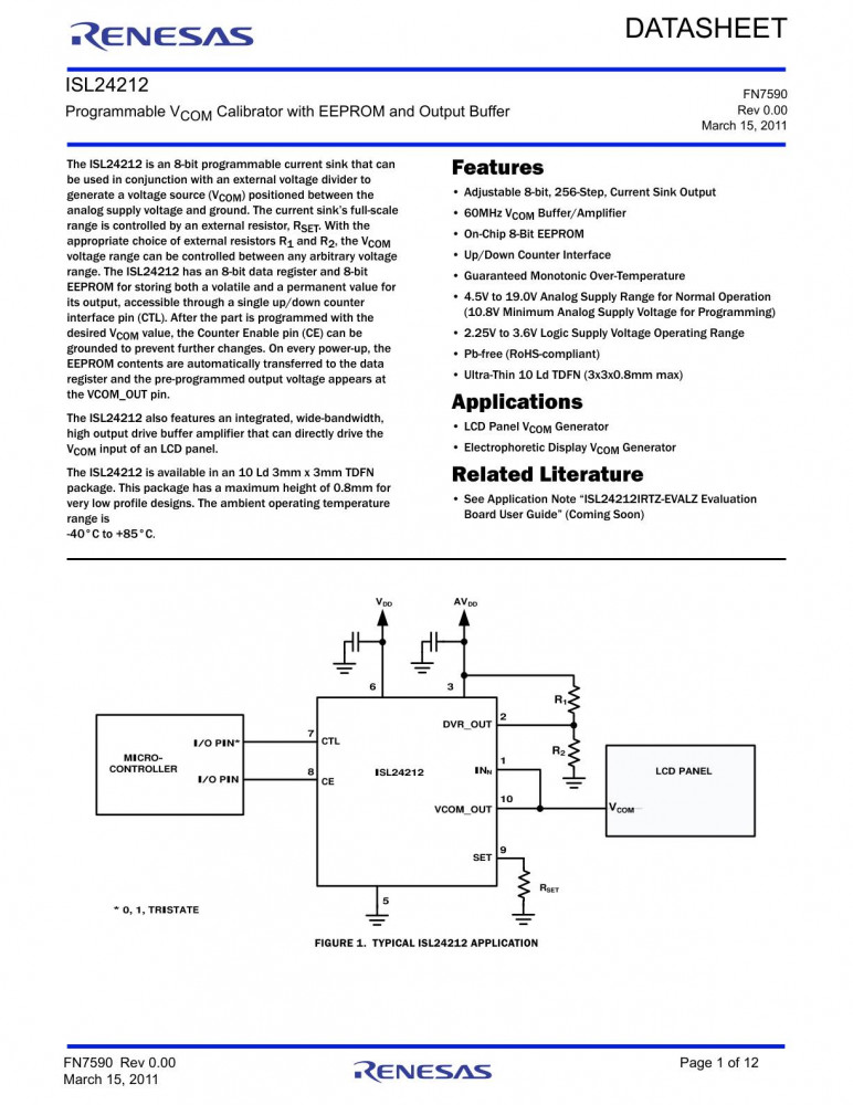 ISL24212 technical document page 1