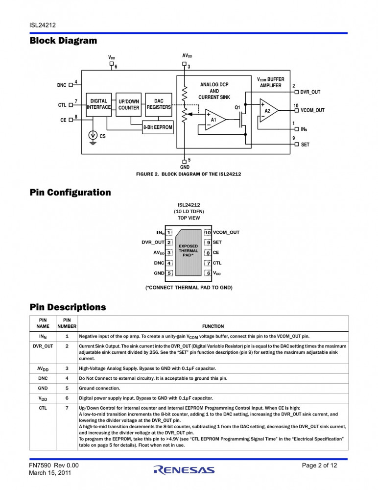 ISL24212 technical document page 2