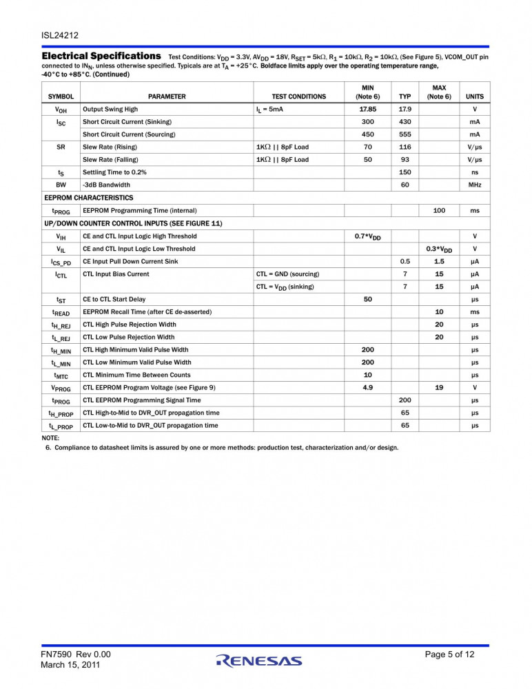 ISL24212 technical document page 5