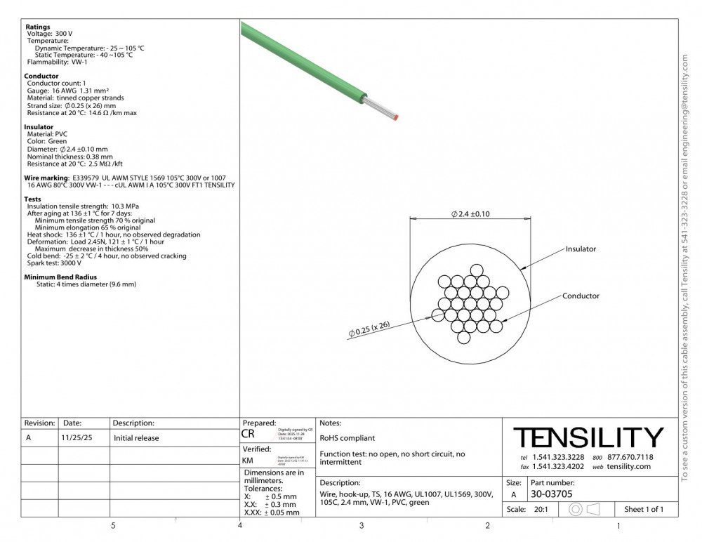 Tensility International 30-03705 product drawing preview