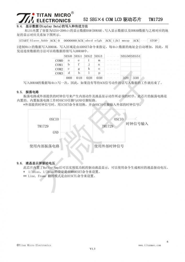 TM1729 datasheet page 6