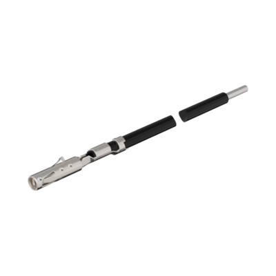 Pre-Crimped Lead Female CP Terminal-to-Pigtail, Tin (Sn) Plating, 150.00mm Length, 0.75mm² Wire, Black for sale