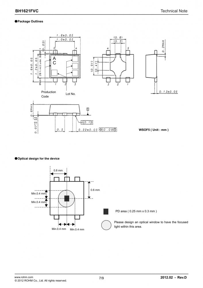 BH1621FVC-TR technical document page 7