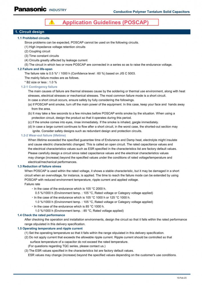 PANASONIC TPE series datasheet page 7