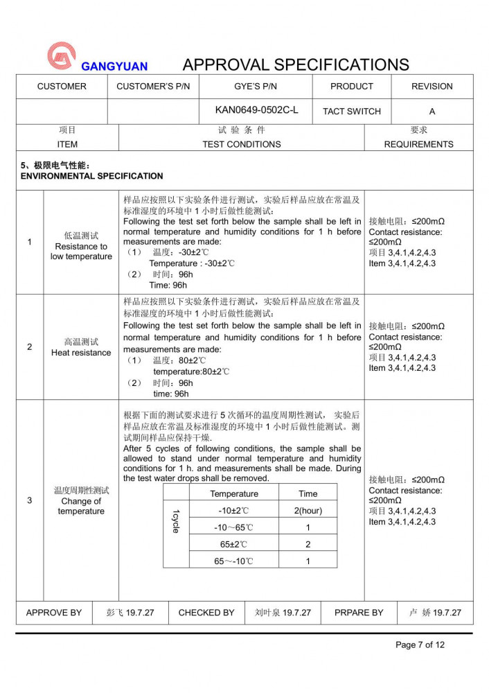 KAN0649-0502C-L approval specification page 8