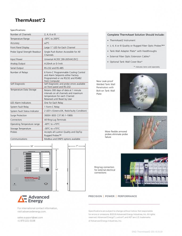 ThermAsset2 product documentation page 2