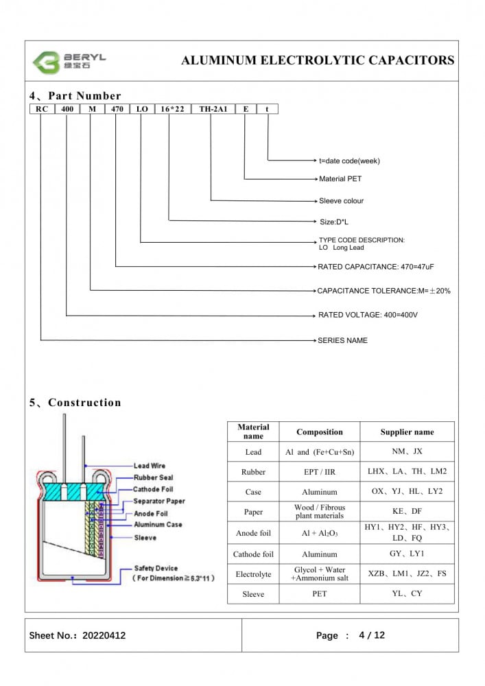 RC400M470LO16*22TH-2A1Et specification page 4