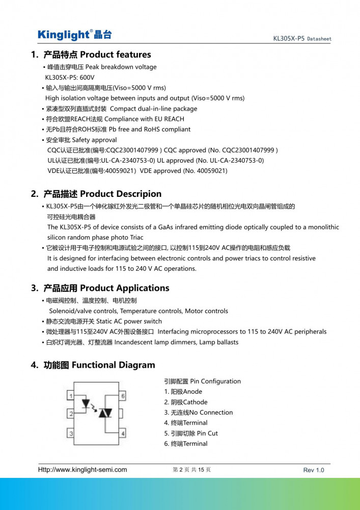 KL3052M-P5-AW datasheet page 2