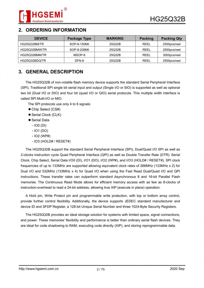 HG25Q32BM/TR datasheet page 2