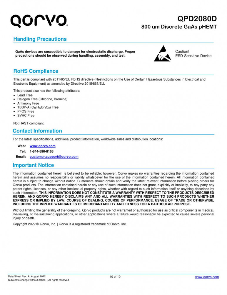 QPD2080D datasheet page 10
