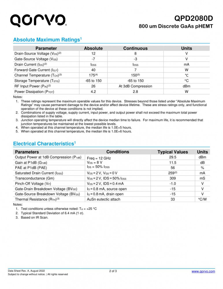 QPD2080D datasheet page 2