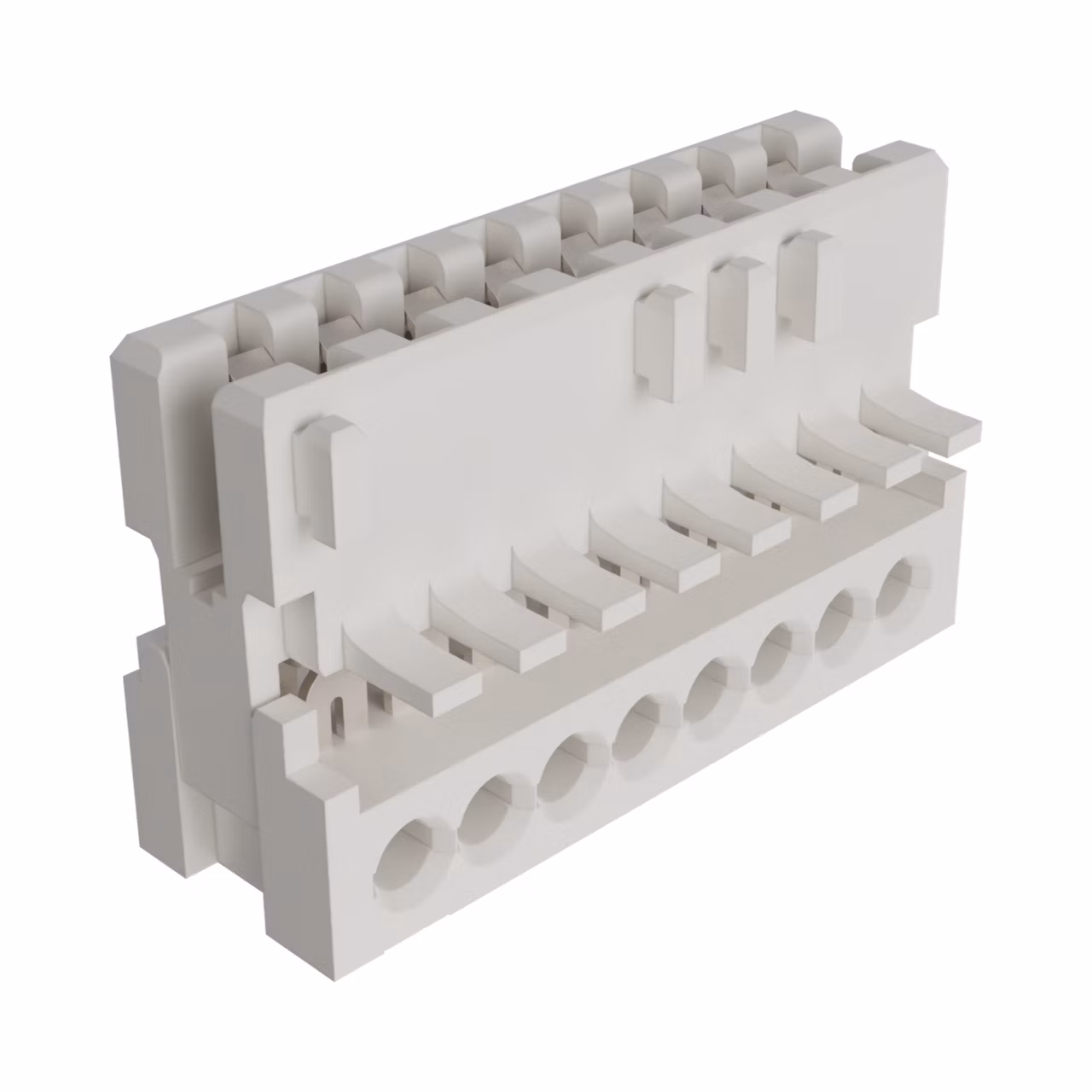 Appli-Mate RAST 2.5 Female Connector, 2.50mm Pitch, 8 Circuits, Positions B, C, D, H & I Removed, Open Endwalls for sale