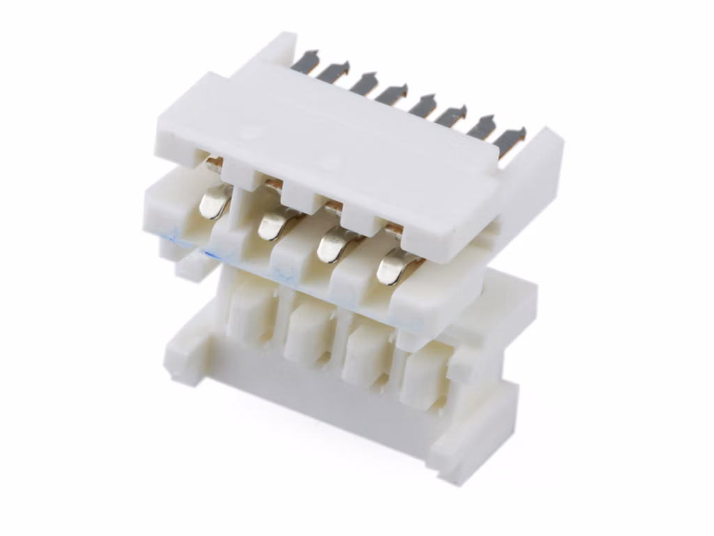 Appli-Mate RAST 2.5 Connector, 2.50mm Pitch, Female, 4 Circuits, Position Keys B, C and D Removed, Open Endwalls, Polarizing Rib Between 1/2 for sale