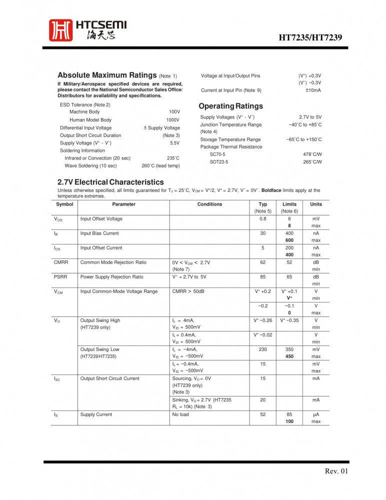 HT7239 technical document page 3