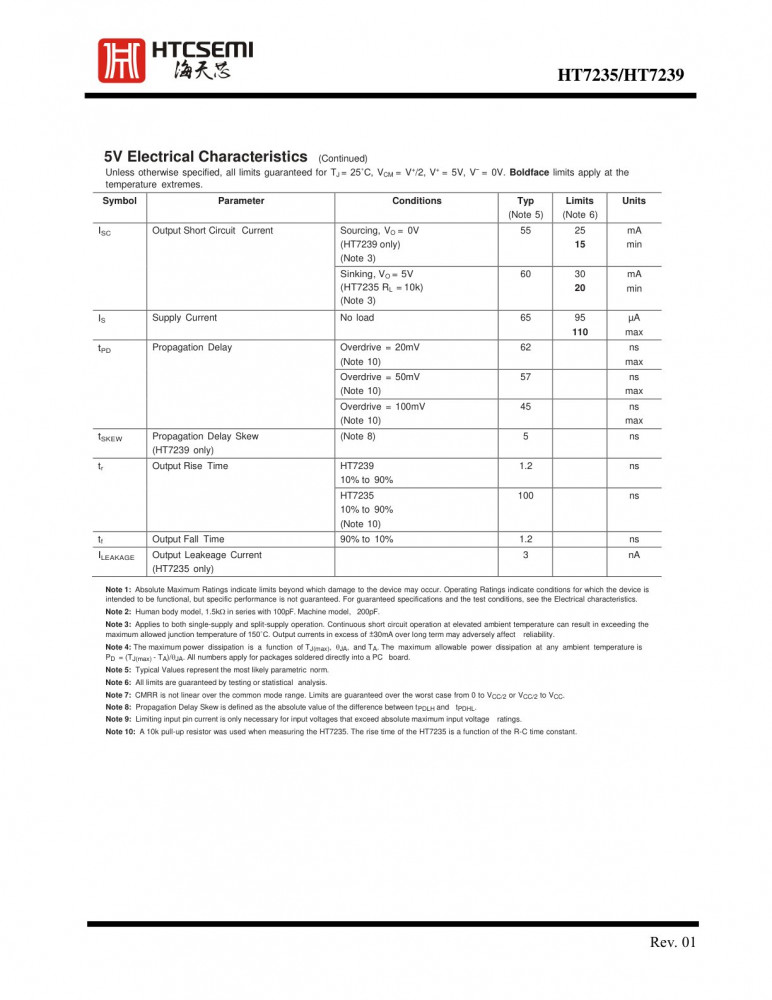 HT7239 technical document page 5