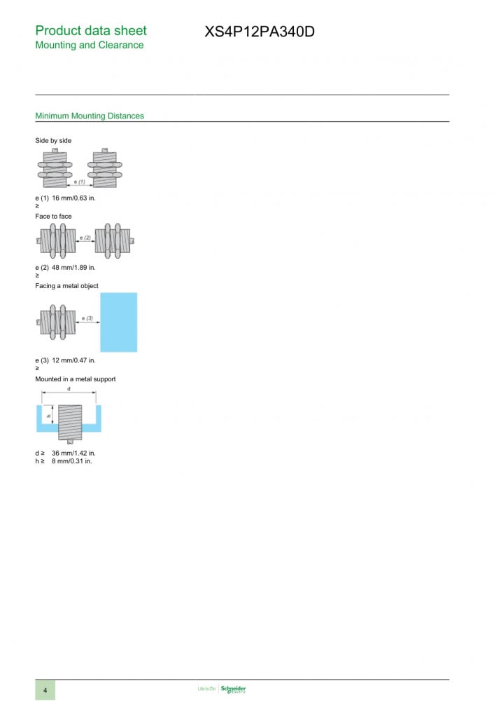 XS4P12PA340D technical document page 4