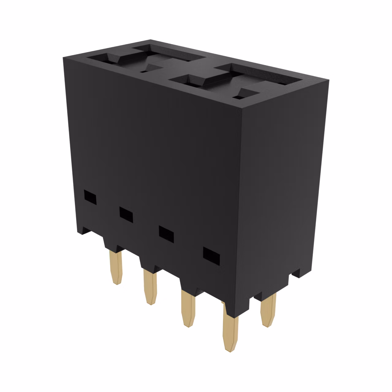 C-Grid III PCB Receptacle, 2.54mm Pitch, Dual Row, Vertical, 8 Circuits, 0.12µm Gold (Au) Flash Plating, Straight PCB Pins for sale
