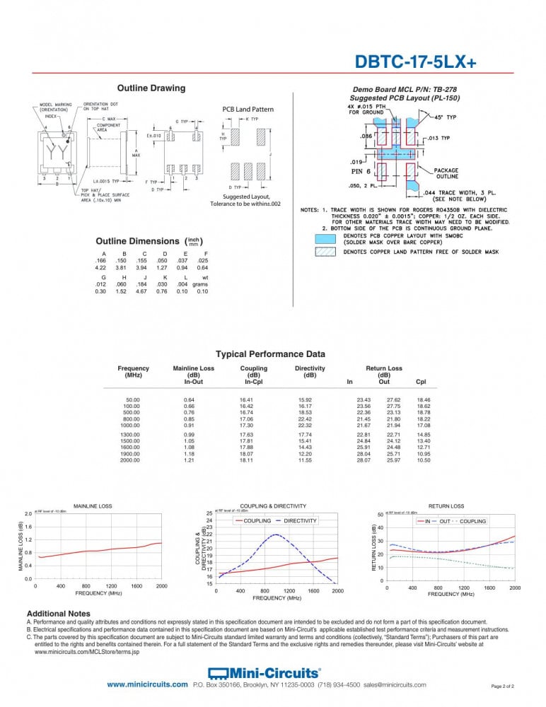 DBTC-17-5LX+ datasheet page 2