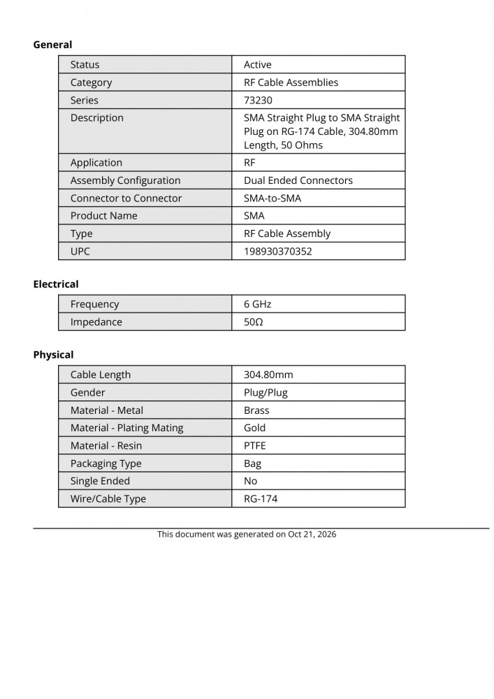 MOLEX 732307193 product drawing, page 2