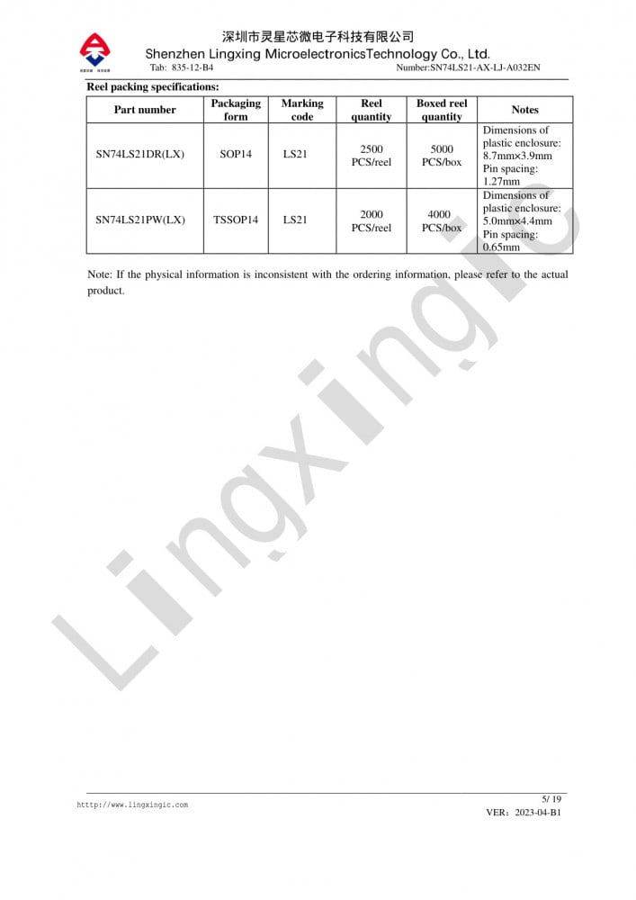 SN74LS21N(LX) datasheet page 5