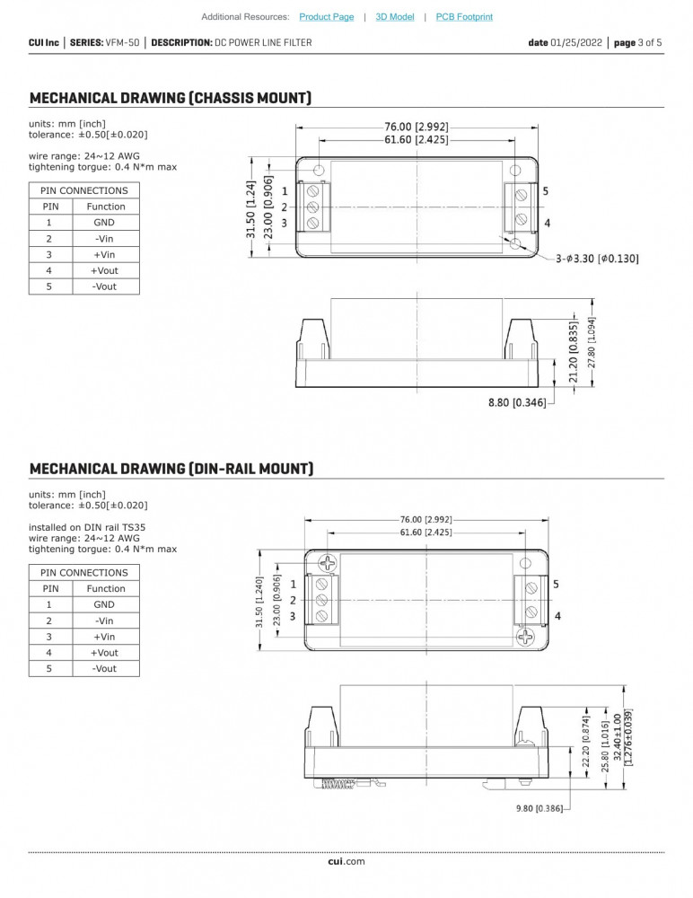 VFM-50-DIN datasheet page 3