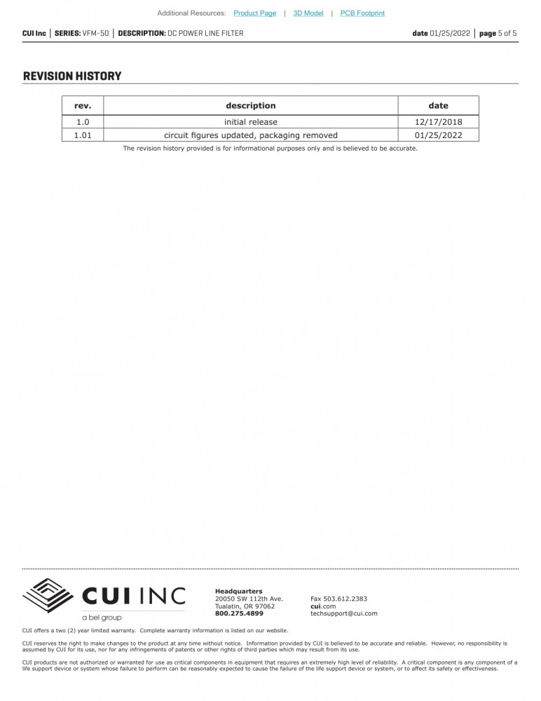 VFM-50-DIN datasheet page 5