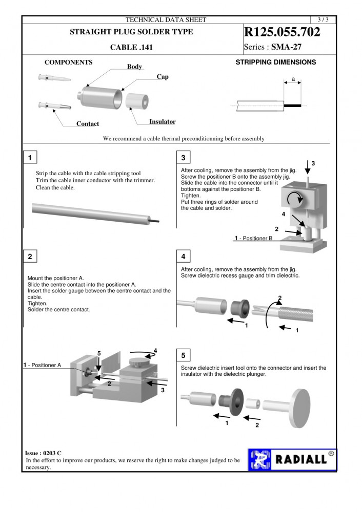 Radiall R125055702 technical documentation, page 3